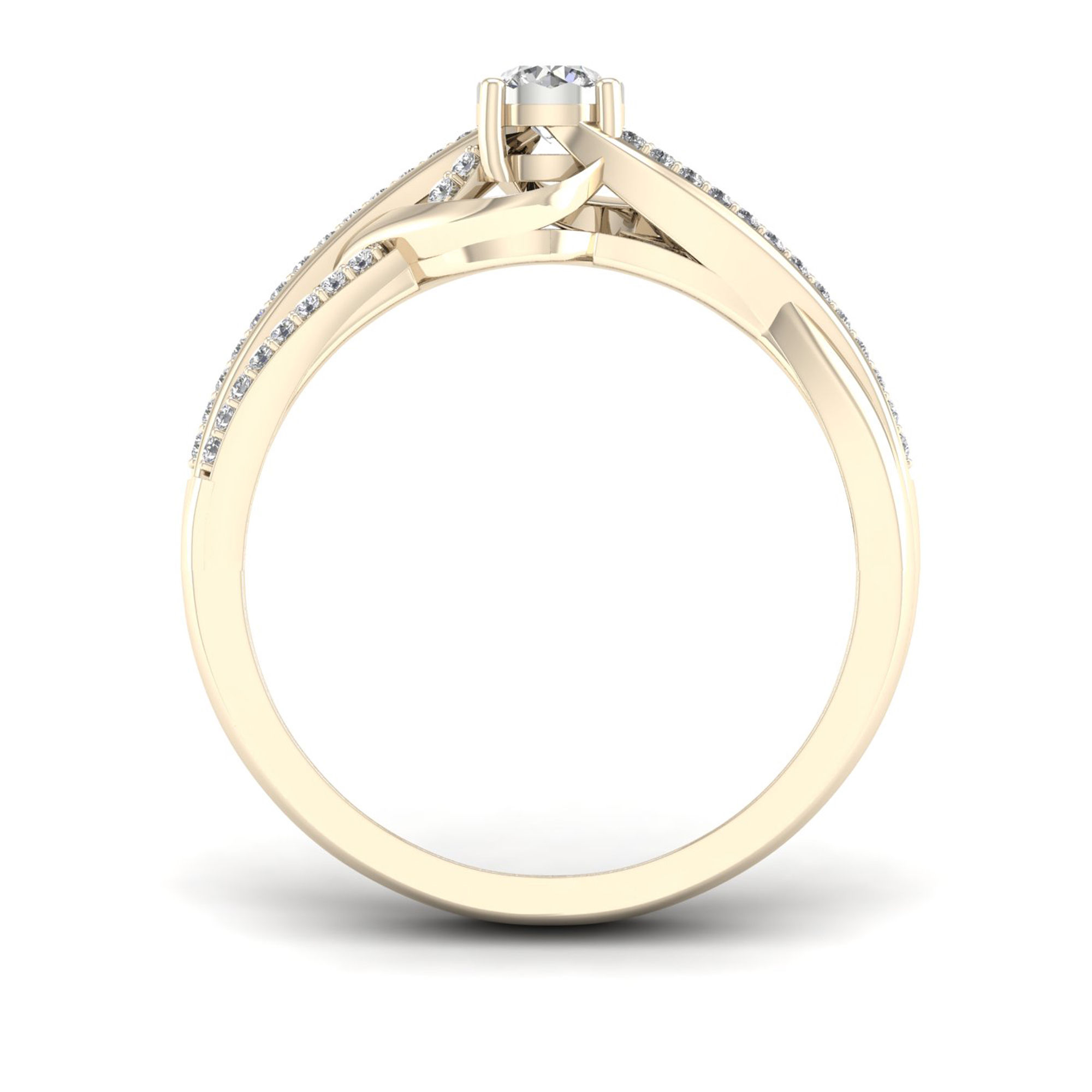 1/4ct TDW Diamond Split Shank Ring - Handcrafted By Name My Rings™