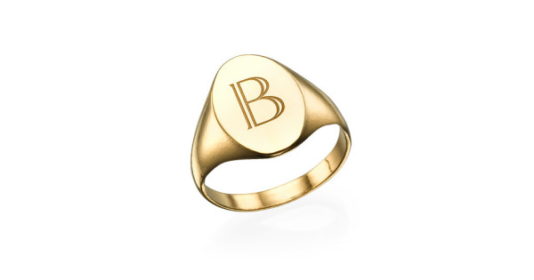 Personalised Initial Signet Ring - Handcrafted By Name My Rings™