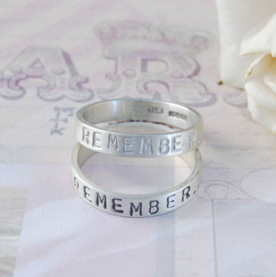 Personalised Remember… Your Story Ring - Handcrafted By Name My Rings™